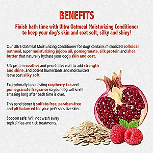 Veterinary Formula Solutions Ultra Oatmeal Moisturizing Conditioner for Dogs, 17 oz – with Colloidal Oatmeal and Jojoba – Leaves Coat Soft, Shiny, Hydrated, Strong – Long-Lasting Fragrance (FG01250)