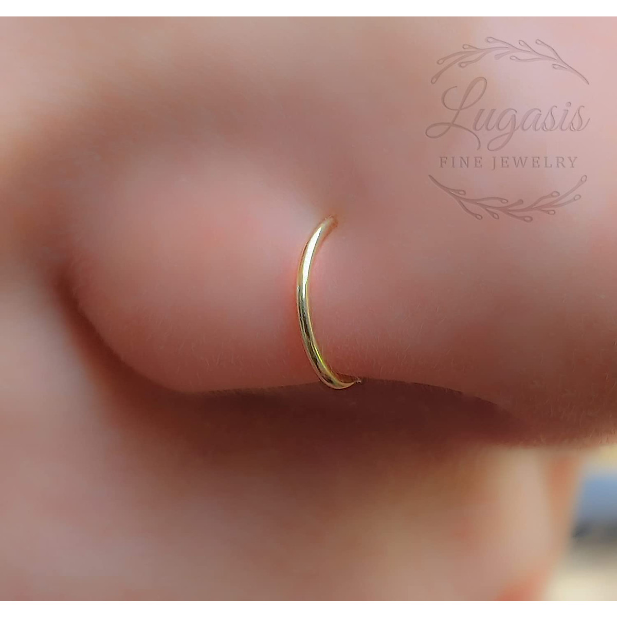Tiny Nose Ring Hoop 20 G Nose Piercings Hoop - 14K Gold Filled Nose Piercings hoop