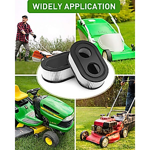 593260 Air Filter, 798452 334404 Air Cleaner Cartridge Filter, 2PCS Walk Behind Lawn Mower Air Fliter with 1PCS Spark Plug for 4247 5432 5432k 09P00 09P702 550E 500EX 550EX 625 575EX
