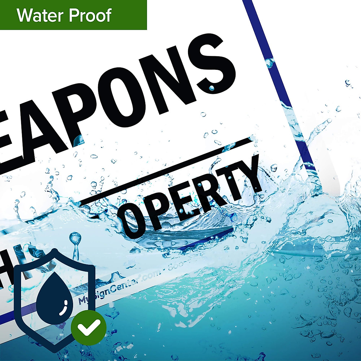 Property Rules Sign No Alcohol, No Drugs, No Weapons, No Smoking, Allowed on This Property Sign, 10x14 Inches, Rust Free .040 Aluminum, Fade Resistant, Made in USA by My Sign Center