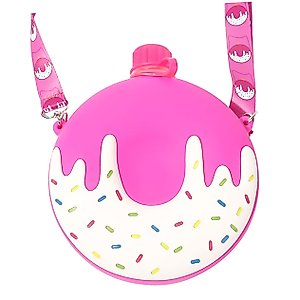 BESTOYARD 1 PC Donut Kettle Kids Sports Water Bottle for Kids Portable Water Kettle Donut Bottle Leakproof Water Bottle with Silicone Sleeve Donut Gifts Drinking Bottle Water Cup
