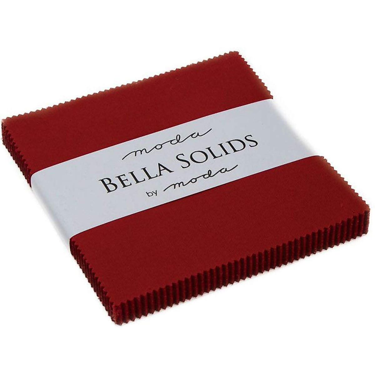 Bella Solids Country Red Moda Charm Pack by Moda Fabrics; 42-5" Quilt Squares
