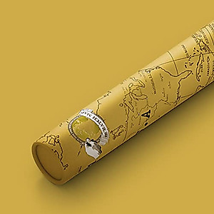 Luckies of London | Scratch Off World Map Original | Travel Map To Track Travels | World Map Wall Art For Office Decor | Scratch Art For Adults | Travel Journal Alternative | Travel Gifts | Large