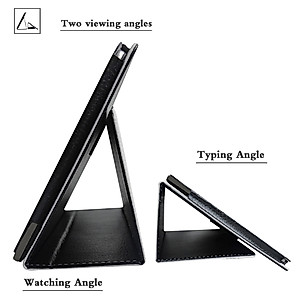 AT&T Trek 2 HD Case (Model 6461A),Mama Mouth PU Leather Folio 2-folding Stand Cover with Stylus Holder for 8" ZTE Trek 2 HD K88 /ZPad 8 K81 Android Tablet,Black