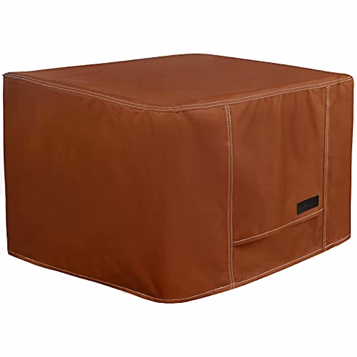 NettyPro Gas Fire Pit Cover Square 28 inch Waterproof Heavy Duty Patio Firepit Cover Square for Outdoor Propane Fire Pit Table, Brown