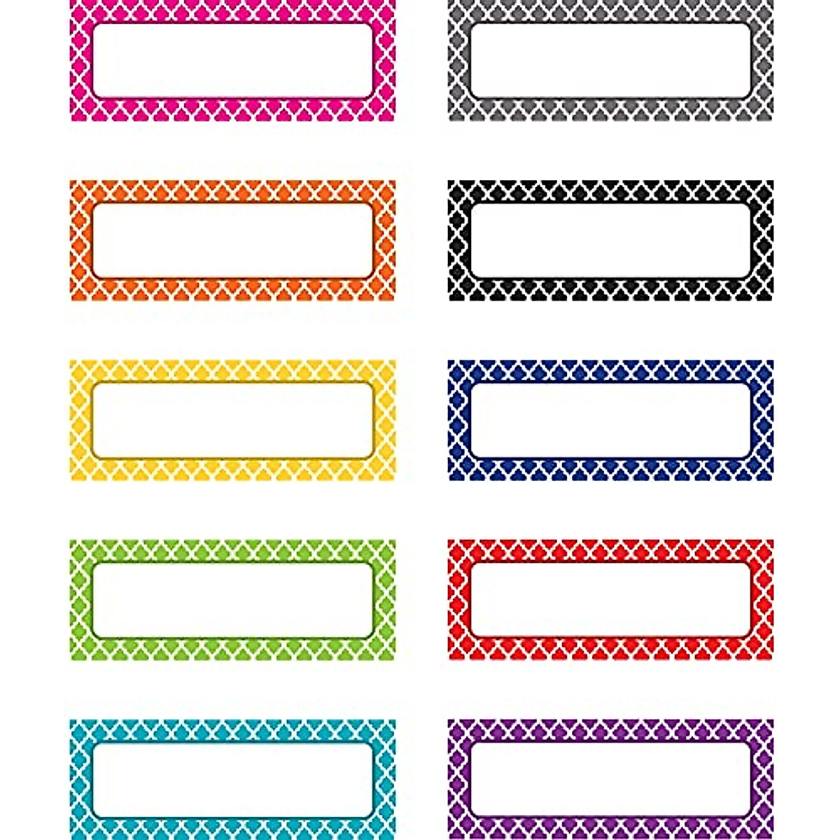 Teacher Created Resources Moroccan Magnetic Labels (20684) 2.5 x 1 inch