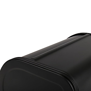 X458 Metal Bread Box/Bin/kitchen Storage Containers with Roll Top Lid (Black)