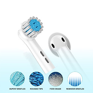 Toothbrush Heads for Oral B Braun Replacement Heads, Professional Electric Toothbrush Heads, Precision Clean Brush Heads Refill Compatible with Oral-B 8000/Pro 9600/1000/ 3000/5000/7000 (EB17XSA)