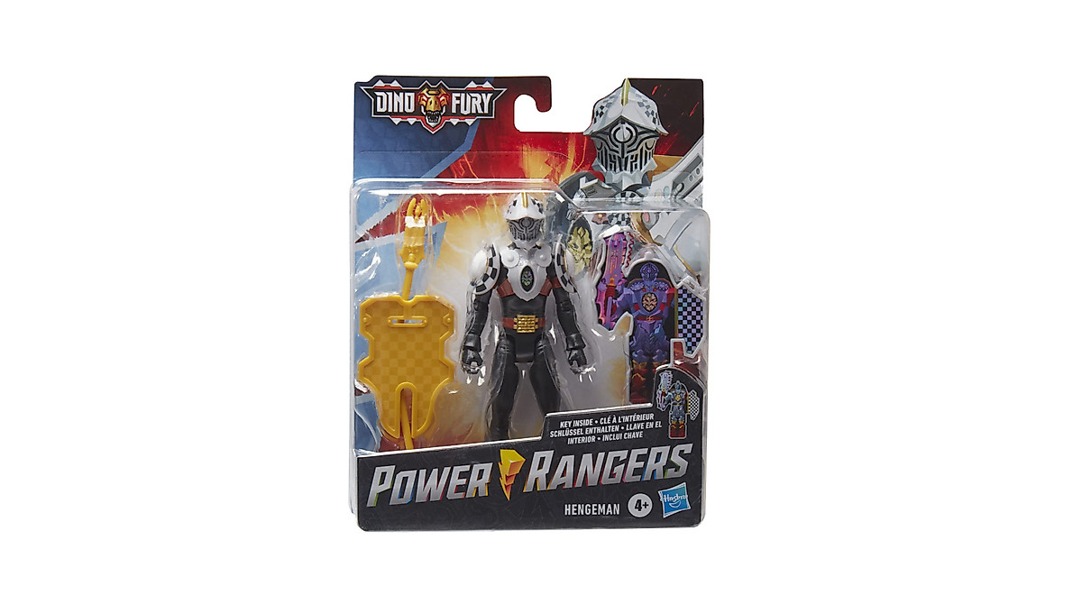 Power Rangers Dino Fury Hengeman Action Figure + Dino Key