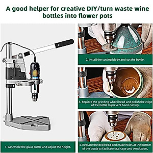 cartBit Glass Bottle Cutter - 72w Electric Bottle Cutting Machine, 36Pcs Rotary Wine Bottle Cutter Tool for Glass & DIY Creative Handicrafts Cutting, Drilling, Sanding, Polishing