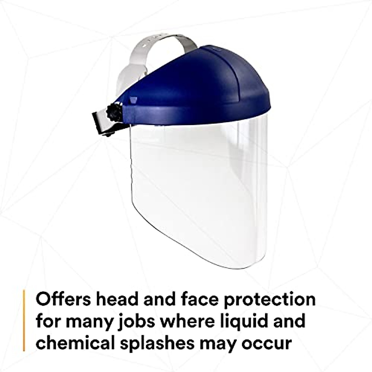 3M Ratchet Headgear H8A, 82782-00000, with 3M Clear Propionate Faceshield W96