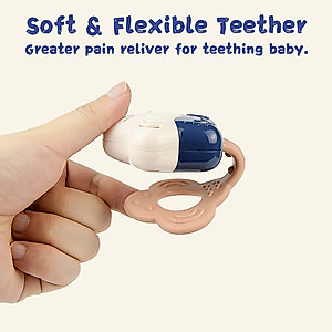 Woby 10pcs Baby Toys Rattles Set, Toddlers Chewing Teething Toys Grab Shaker Hand Bells and Spin Rattle Musical Toy Playset Early Educational Gift Toys for Baby Newborn Infant 6-12 Months