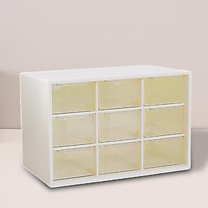 Colaxi Mini Drawer Organizer for Desk Desktop Storage Box Jewelry Storage Case Beads Organizer for Office Supplies Vanity Art Supply, White