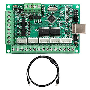 Davitu Motor Driver - DC 12-24V CNC Driver Board USB 100Khz Branch 5 Axle Port Driver Motion Control Card
