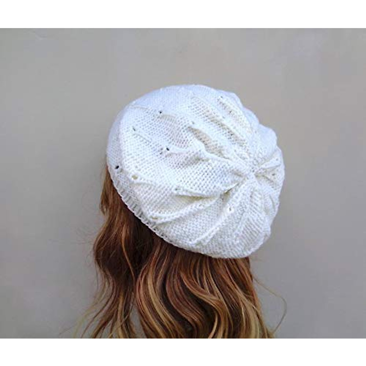 Hand Knit Slouch Hat, Soft Wool, Slouchy Beanie Women & Teen Girls, CHOOSE COLOR