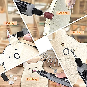 HARDELL 18V Mini Rotary Tool, Corded Rotary Tool, 4-Speed, Multi-Purpose Rotary Tool Kit with 31 Accessories for Engraving, Drilling, Sanding, Grinding, Polishing, Carving, Etching, DIY Crafting
