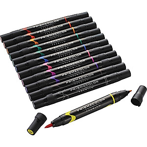 Premier Double-Ended Markers, Assorted, 12/set