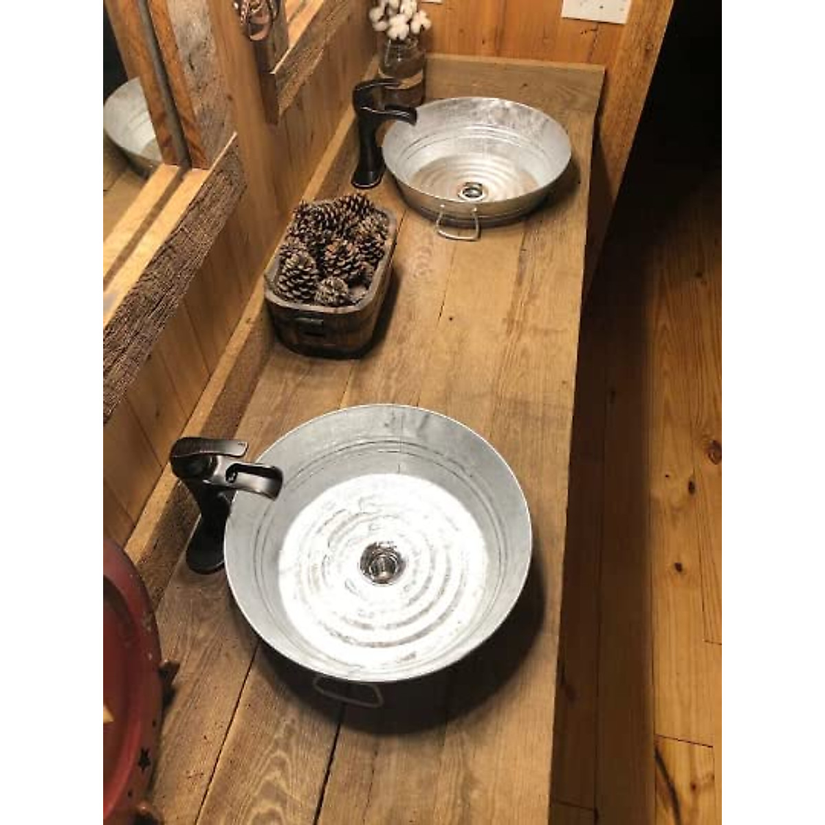 Galvanized Wash-Pan Sink (Small Round)