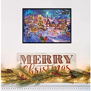 Christmas Night Diamond Art Painting Kits,Christmas Tree Diamond Art Kit for Adults,Winter Moon 5D Paint with Diamond Full Drill for Parents-Children Interrction,Wall Decor (Christmas 12x16 inch)