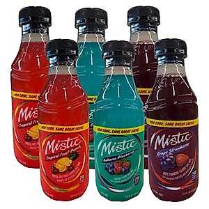 Mistic Fruit Punch Blueberry Grape Strawberry 6 Bottle Variety Pack (Total of 95 Oz)