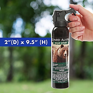 Guard Alaska 9 oz. Bear Spray and Pepper Defense Belt Clip Holster - Maximum Strength Pepper Spray for Hiking, Camping, Outdoors, Self Defense (1-Pack)