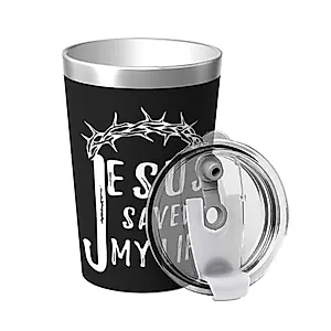 12oz Tumbler Jesus Christian Faith Cross Stainless Steel Cup With Straw And Lid Spill Proof Bulk Double Wall Vacuum Reusable Water Tumblers For Cold Hot Drink