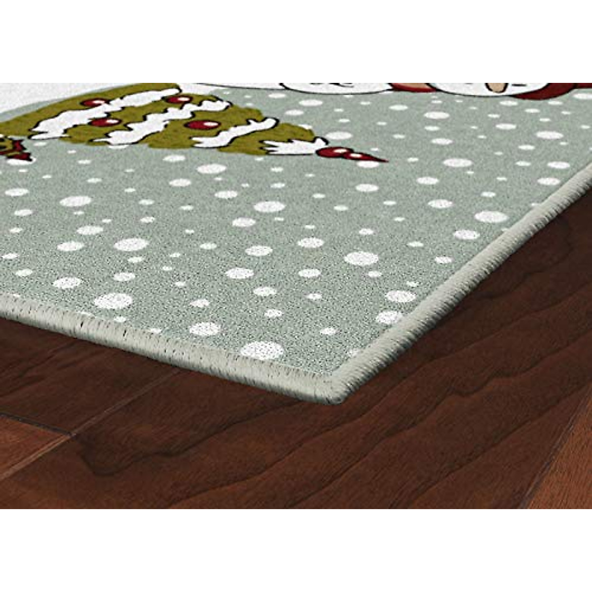 Brumlow MILLS Snowman Washable Festive Christmas Snow Scene Indoor or Outdoor Holiday Area Rug for Living or Dining Room, Bedroom Carpet and Kitchen Runner Rug, 30" x 46", Snow Christmas Tree