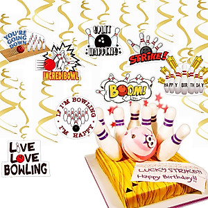 8pcs Bowling Birthday Party Hanging Swirls Bowling Party Ceiling Streamers Decorations for Bowling Ball Themed Kids Boy Girl Man Women Fun Birthday Baby Shower Party Supplies