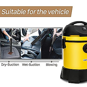 KUPPET Wet/Dry Vacuum Cleaner, Vac Pond/Home Dual Use, Portable Shop Vacuum with Attachments, Powerful 16Kpa Suction, Strong Big Tank in 30L, 1400W(Yellow)…