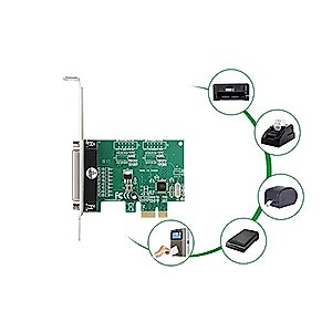Wendry LPT Printer to PCI-E Parallel Printer Card, Parallel Port DB25 Express Card Converter Adapter, Pci-express's 25/s Full Duplex Channel,1.5 Mbyte/S,for Win98SE/ME/2000/XP/Vista/Win7/Win8/Win10