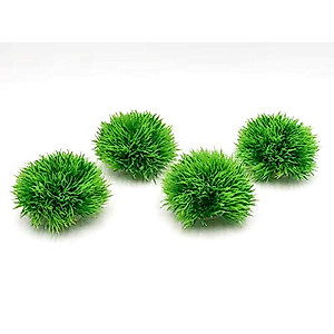 4Pcs Aquarium Decorations Fish Tank Artificial Green Water Plants Made of Soft Plastic