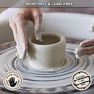 Handmade Clay Pot for Cooking Set of 4, Non-Toxic Large Terracotta Bowls, Clay Cookware for Mexican, Indian, and Korean Dishes, Glazed Earthen Dinnerware Suitable for Stovetop, 5.9 in