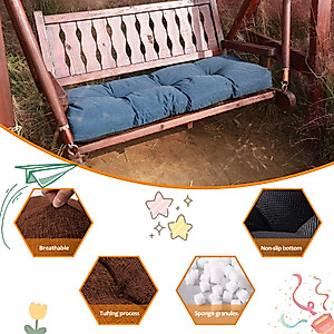 RULAER Indoor/Outdoor 42 Inch Bench Cushion Non-Slip Tufted Patio Furniture Cushions Thickened Soft Kitchen Bench Pads(42x16x4, Brown)