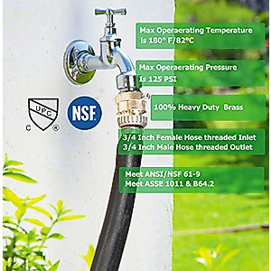 WHK Hose Bib Backflow Preventer Vacuum Breaker,Garden Hose Check Valve to Connect 3/4 Inch Outdoor Faucet Spigot,Sprinkler,RV,Anti-Siphon,2 Packs