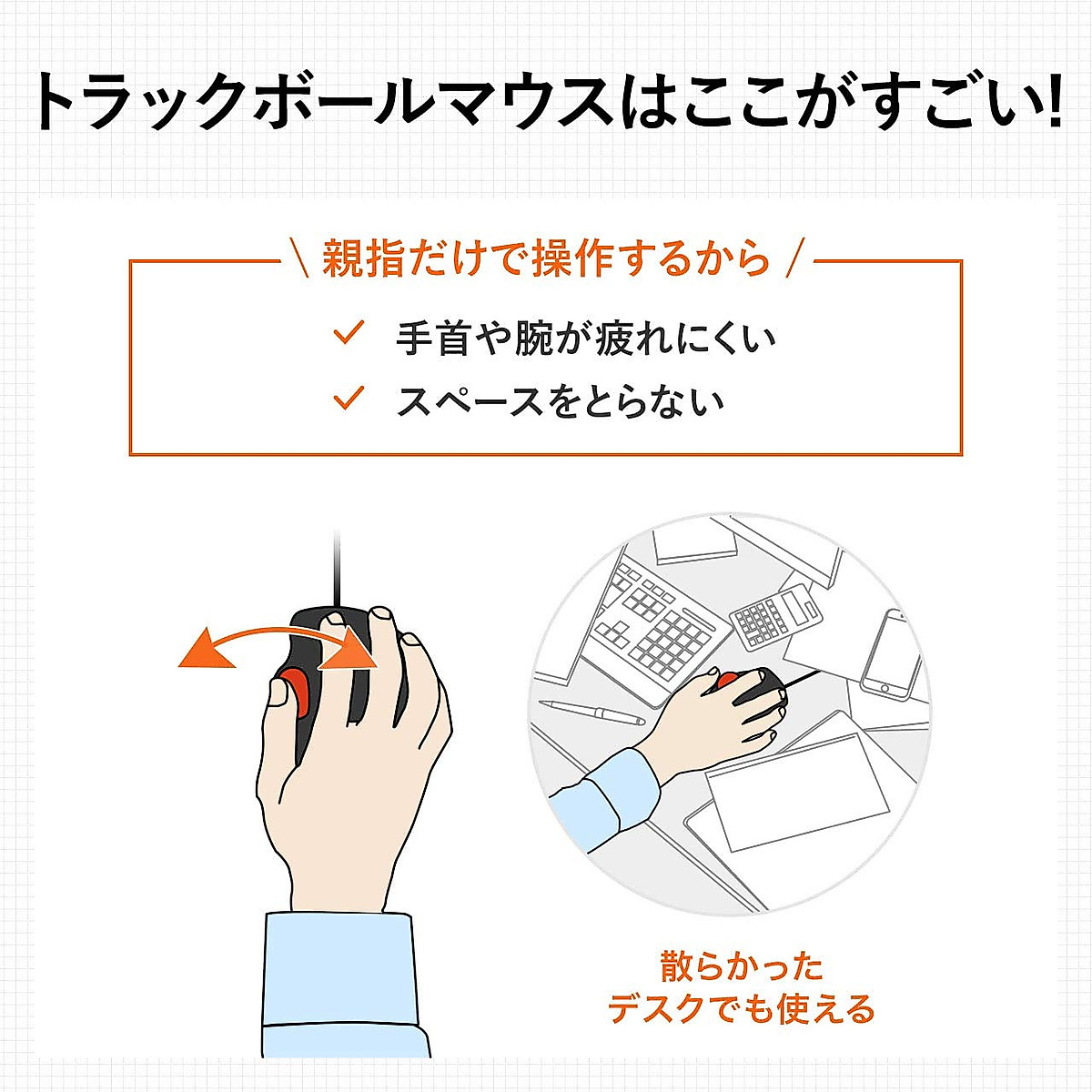 Wired Laser Trackball, Black MA-TB44BKN