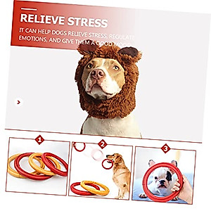 IFANLANDOR Dog Outdoor Toys Puppy Chew Toy Dog Catching Ring Puppy Teething Toy Dog Chewing Ring Pet Teether Toy Puppy Dog Toys Flexible Ring Pet Toy Border Collie Rubber Pet Dog