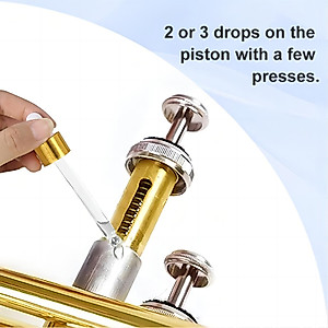 Synthetic Piston Oil and Tuning Slide Grease Set for Trumpet, Trombone, French Horn, Tuba, Euphonium and Other Brass Instruments