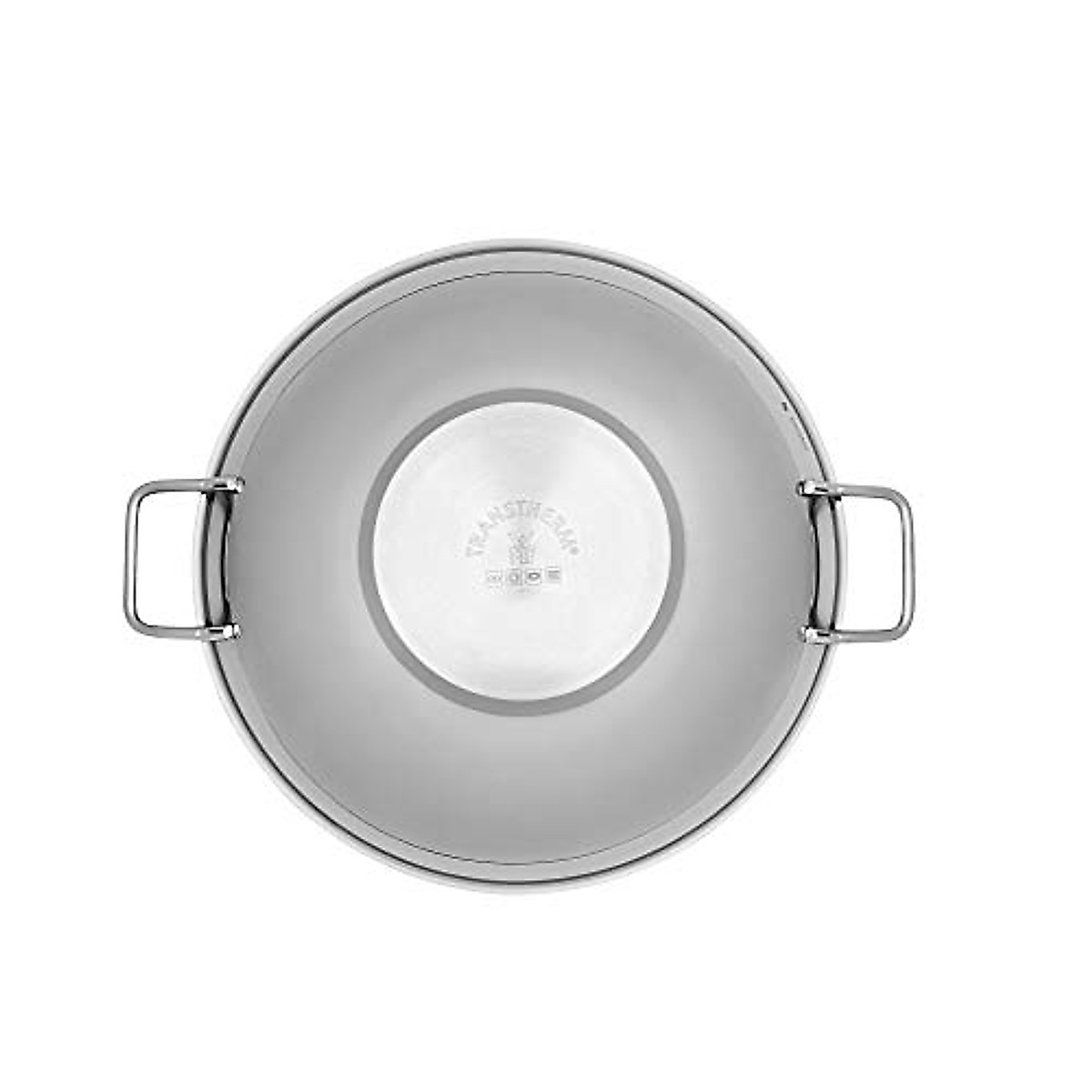 WMF Macao Induction Wok Set, 2 Pieces, Wok Pan 36 cm with Glass Lid, Polished Cromargan Stainless Steel, Uncoated