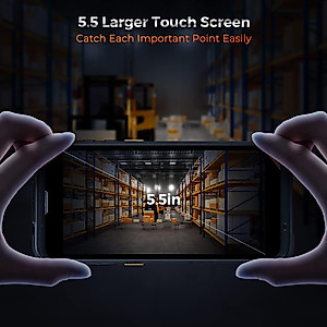 2023 Android Barcode Scanner with Pistol Grip, Android 11, Wi-Fi 6 MUNBYN Mobile Computer Handheld Rugged PDA 5.5" Data Terminal SE4710 Zebra Scanner Bluetooth GPS 1D/2D/QR Barcode Scanner Collector