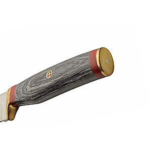 Smoked Mosaic Wood Handle Stainless Steel 10.25" Hunting Knife