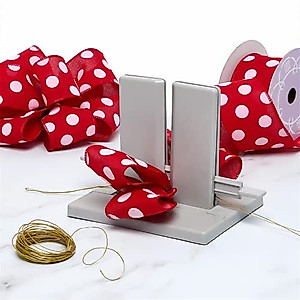 Bowdabra Combo Pack Bow Maker for Ribbon for Wreaths (Set of 4 Tools), Art Supplies Craft Kit Set, Bows for Crafts Wedding Decor, Arts and Crafts for Adults - Wreath Making Supplies Kit, Gray