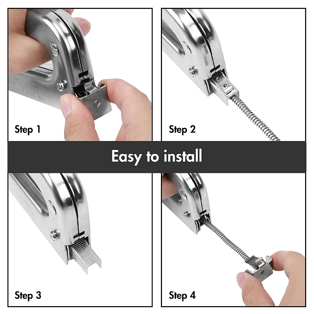 Arrow T50 Heavy Duty Staple Gun Kit, All Chrome Steel Stapler, with 3750 Pieces T50 1/4", 3/8", 1/2" Staples, for Upholstery Professional Projects