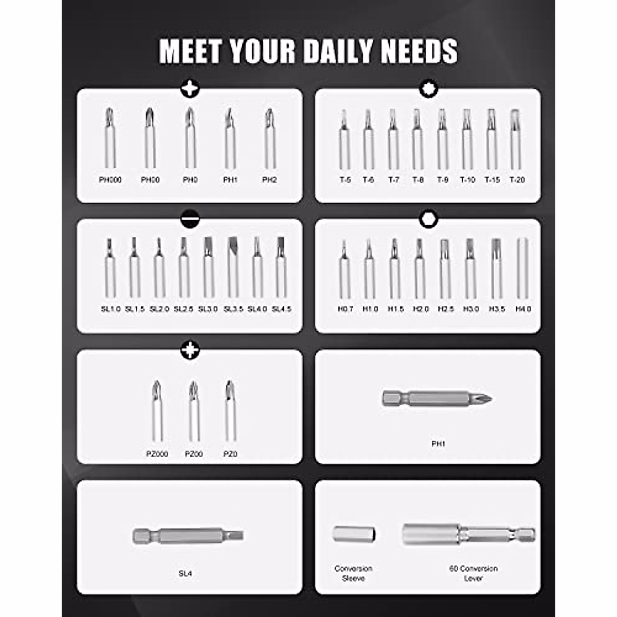 AVID POWER Electric Screwdriver Set, 4V Magnetic Chuck Cordless Power Screwdriver Rechargeable with 37 Accessories, USB Rechargeable Lithium ion Battery, Dual LED Lights