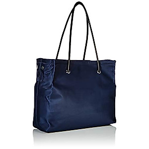 Calvin Klein Mallory Nylon North/South Vertical Branding Tote, Navy
