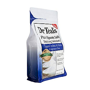 Dr. Teal's Unscented Pure Epsom Salt Soaking Solution Gift Set (2 Pack, 4lbs ea.) - Fragrance Free Whole Body Relief - Eases Aches & Pains, Alleviates Daily Stress & Soothes The Senses - at Home Spa