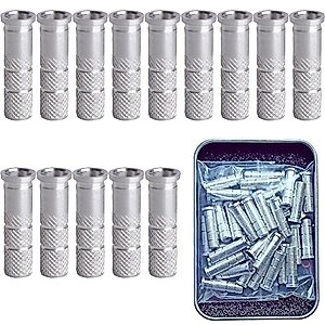 SHARROW Archery Aluminum Inserts .244 for Archery Carbon Arrows Shaft ID 6.2mm Arrow Insert Base Aluminum Point Insert with Storage Box for Archery Arrows Accessories 30/50pcs (OD 7.6mm, 30)