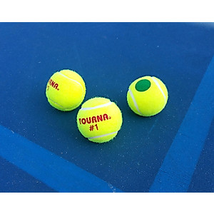 TOURNA 12 Pack Pressurized Green Dot Tennis Balls in a Pressurized Can, USTA Approved