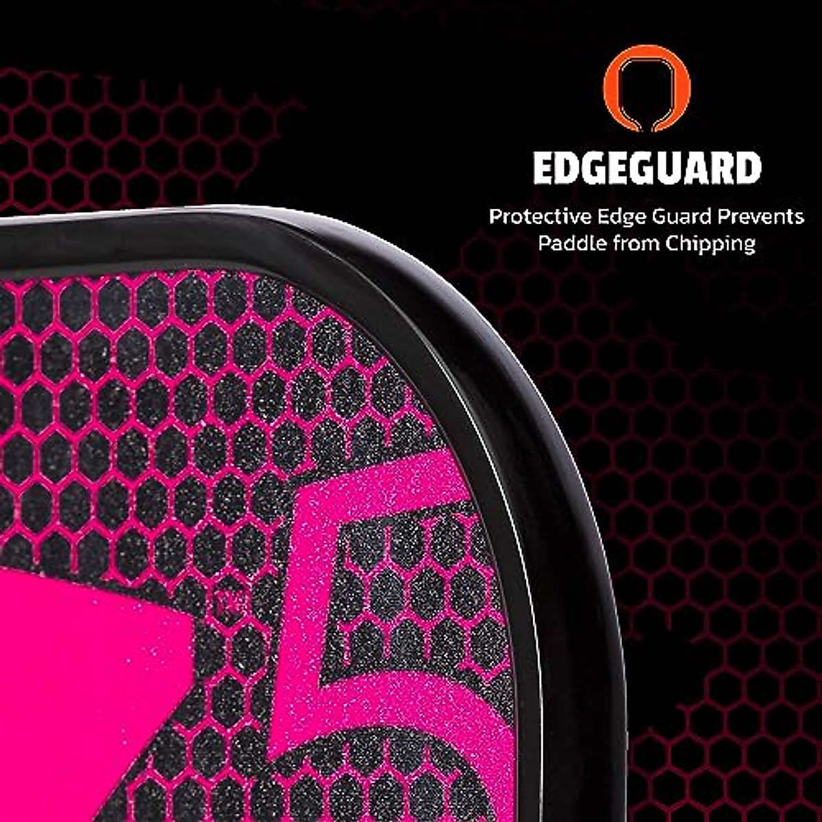 ONIX Graphite Z5 Pickleball Paddle (Graphite Carbon Fiber Face with Rough Texture Surface, Cushion Comfort Grip and Nomex Honeycomb Core for Touch, Control, and Power), Pink