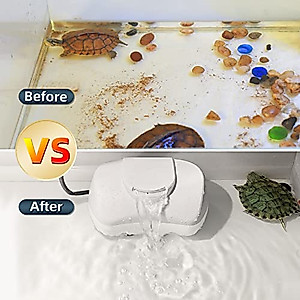 UPETTOOLS Turtle Filter Aquarium Internal Filter Low Level Water for Reptiles, Amphibians, Frog, Cichlids, Newt