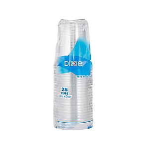 Dixie 12 oz. PETE Plastic Cold Cups by GP PRO (Georgia-Pacific), Clear, CPET12DX, 500 Cups (25 Cups Pper Sleeve, 20 Sleeves per Case)